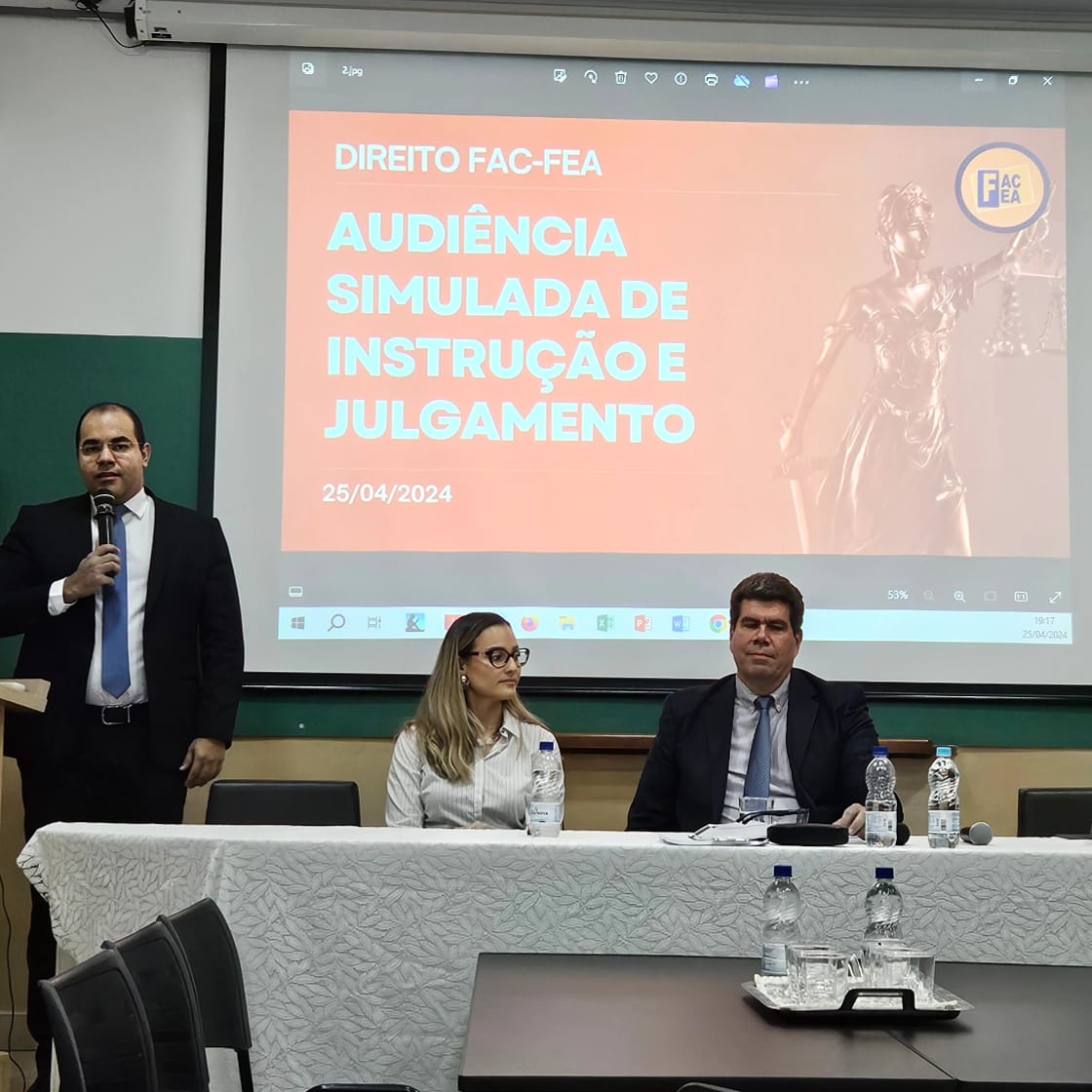 Direito da FAC-FEA realiza audiência simulada com presença de Juiz ...